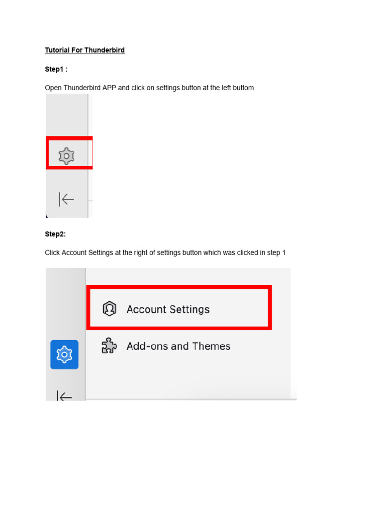 Thunderbird Configuration Tutorial | PDF