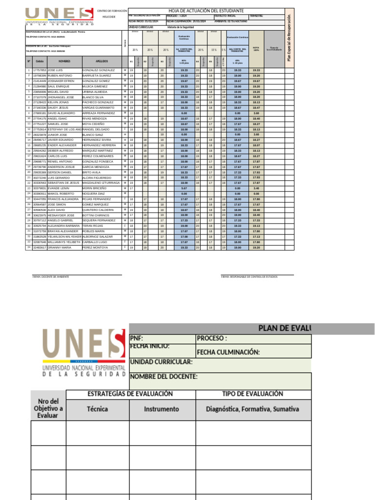2 FORMATOS DE NOTAS TRAYECTO Inicial AMB-02 I-2024 Noct | PDF ...