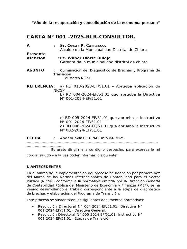 Informe Culminacion de Diagnostico y PT Rudy | PDF | Contabilidad