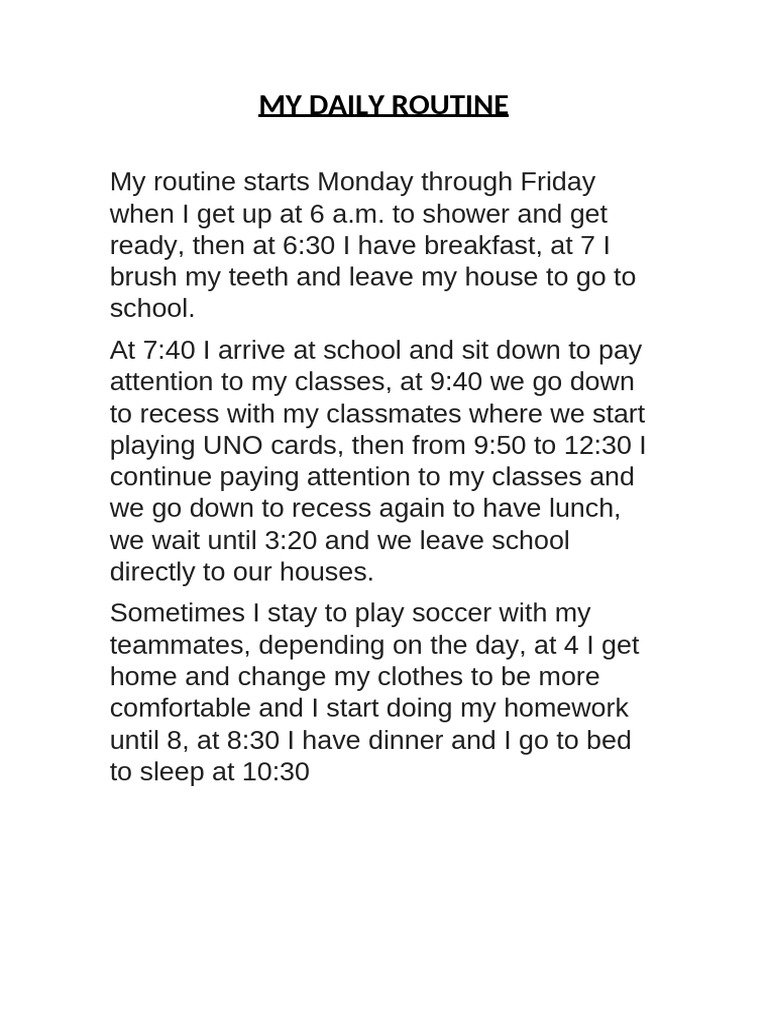 My Daily Routine (1) | PDF