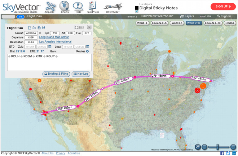 SkyVector Flight Planning Overview | PDF | Transport Safety | Aircraft