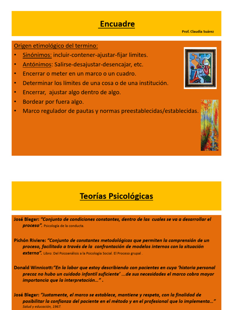 Encuadre AT-20231 1 | PDF | Sicología | Psicoanálisis