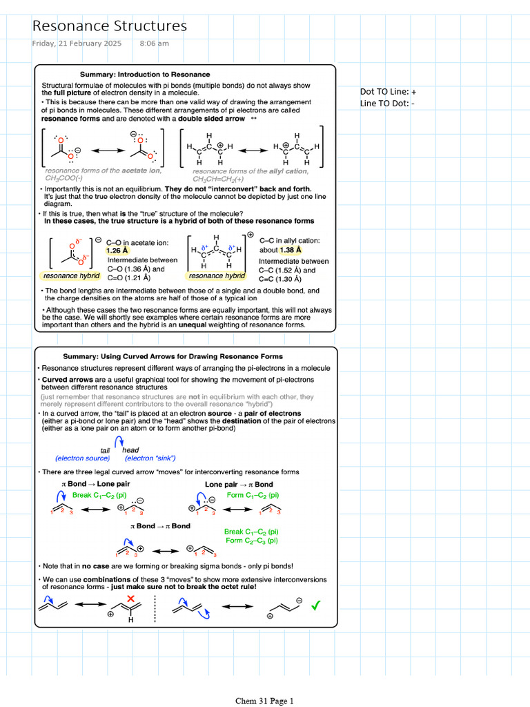 Resonance Structures | PDF