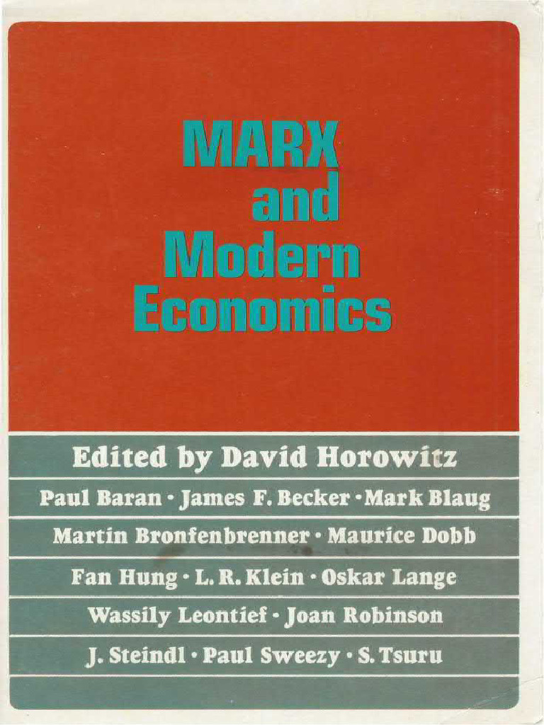 Marx's Impact on Modern Economics | PDF | Marxism | Economics
