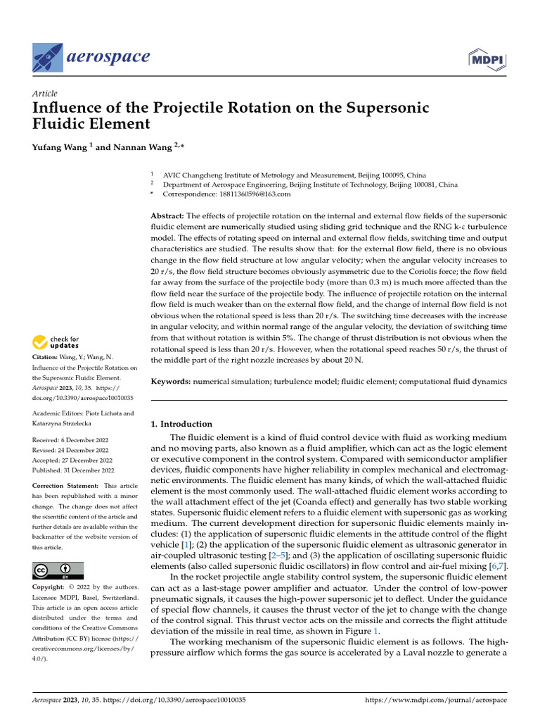 Influence of The Projectile Rotation On The Supers | PDF | Fluid ...