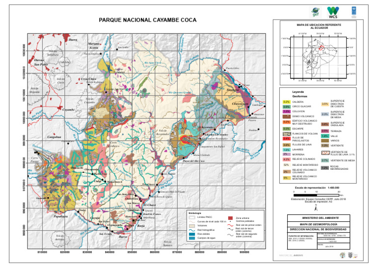 Mapa Geomorfológico del Parque Cayambe-Coca | PDF | Volcanismo ...