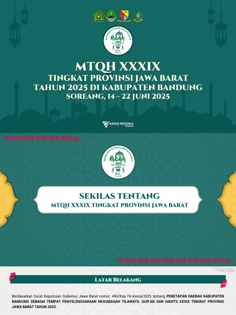 MTQH XXXIX Jawa Barat 2025: Agenda & Tema | PDF