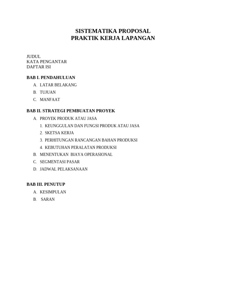 Sistematika Proposal | PDF