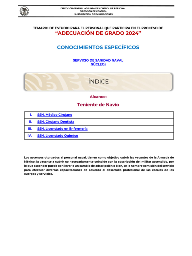 TN - SSN - N - Ag - 24 | PDF | México | Cuidado de la salud