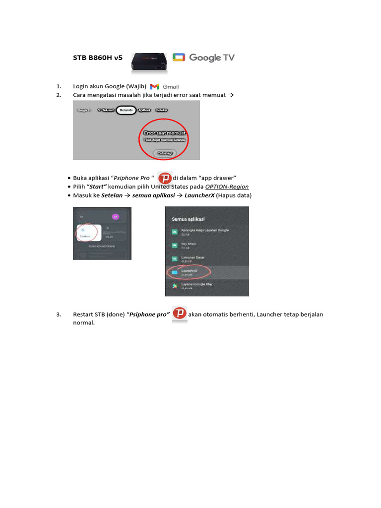 Cara Flash dan Atasi STB B860H v5 | PDF