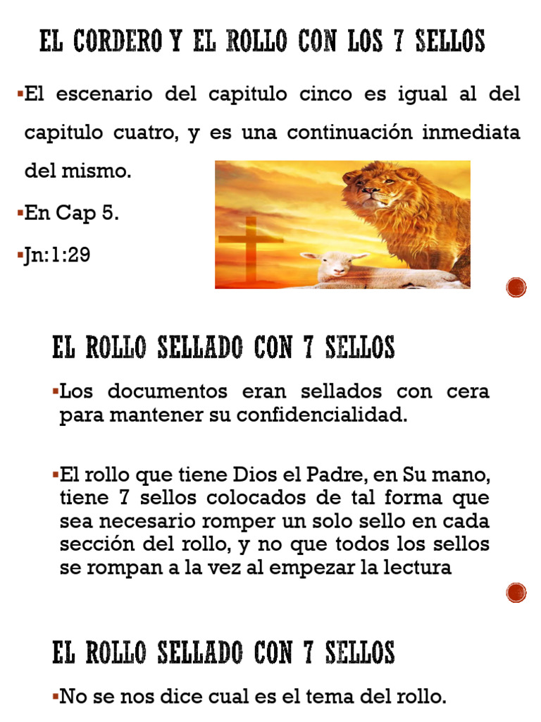 Apocalipsis Capítulo 5 | PDF | Cristo (título) | Cordero de Dios