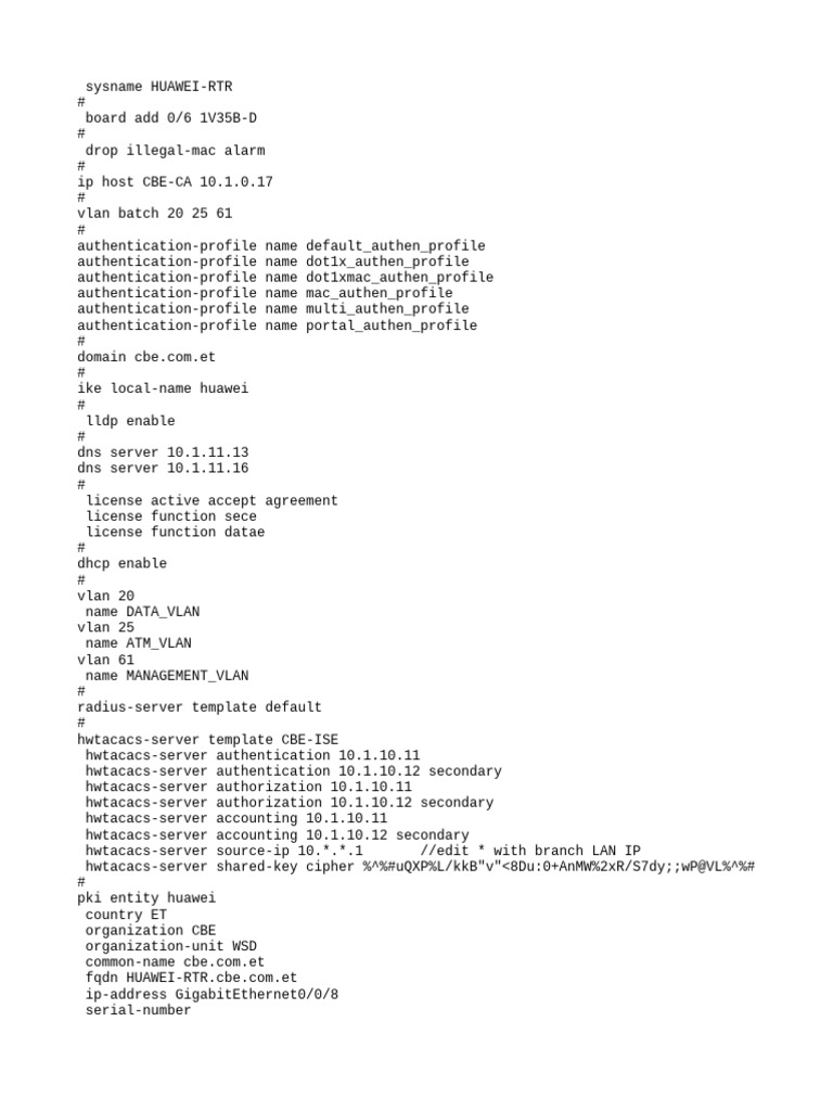 HUAWEI-RTR Configuration Guide | PDF | Domain Name System | Computer ...