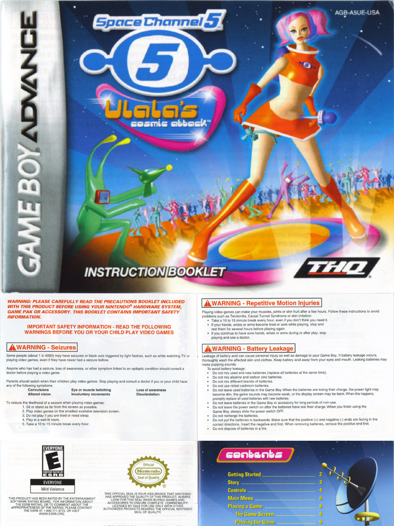 Space Channel 5 - Ulala's Cosmic Attack (2001) (THQ) (US) | PDF