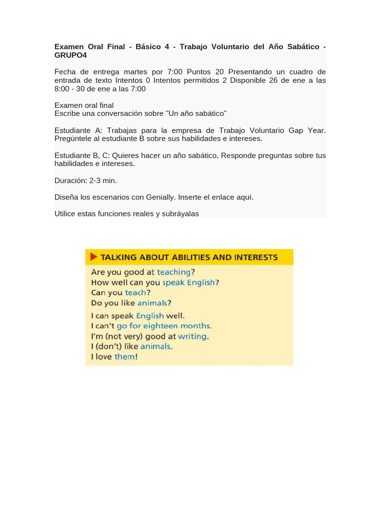 Examen Oral Final | PDF