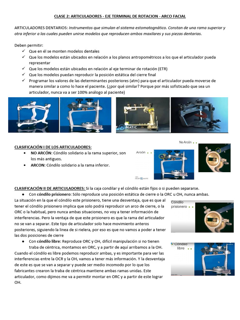 Arco Facial en Articuladores Dentales | PDF