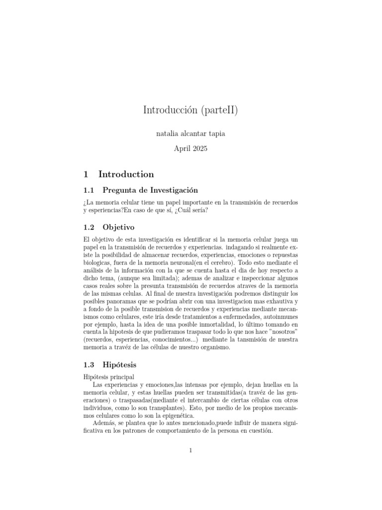 Introducción__parteII_ (1) | PDF | Memoria | Biología Celular) Introducción__parteII_ (1) | PDF | Memoria | Biología Celular)