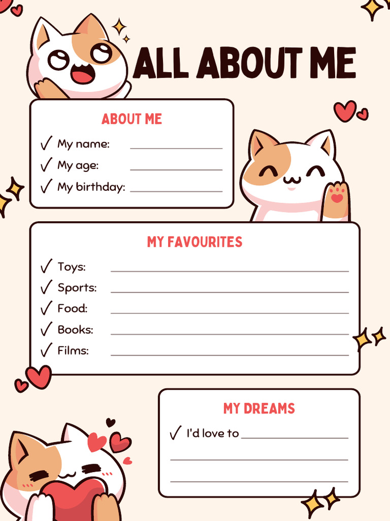 All About Me Simple | PDF