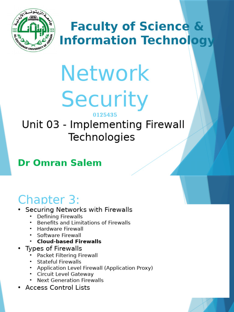 03 Firewalls | PDF | Firewall (Computing) | Computer Network