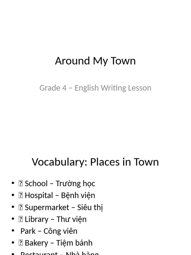 Grade 4 Town Writing Lesson Guide | PDF