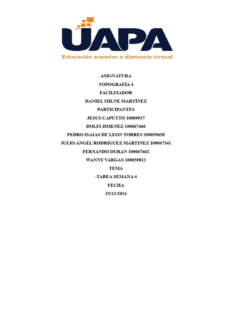 Tarea 6 - Topo IV 2024 | PDF