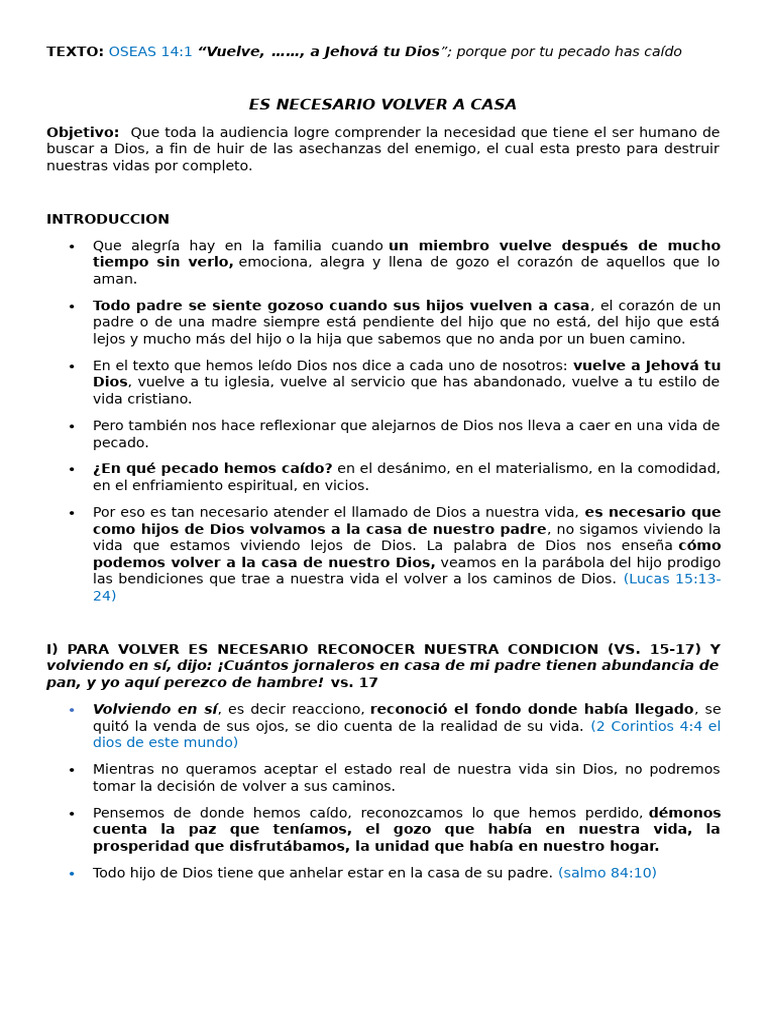 Es Necesario Volver A Casa | PDF | Dios | Creencia religiosa y doctrina