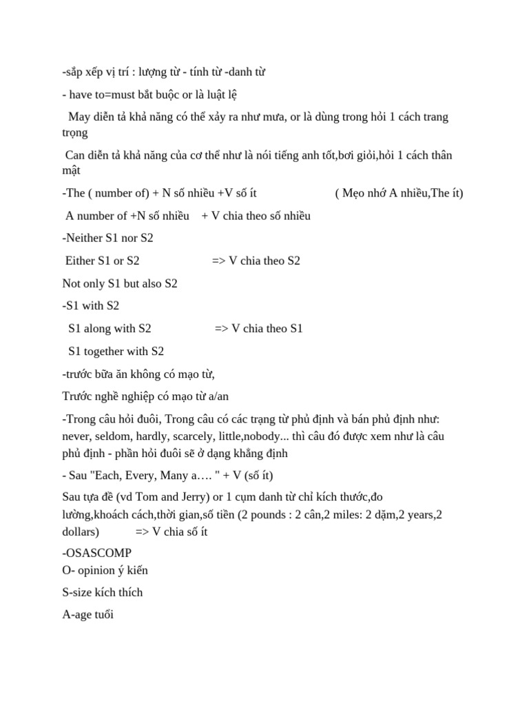 sắp xếp vị trí | PDF