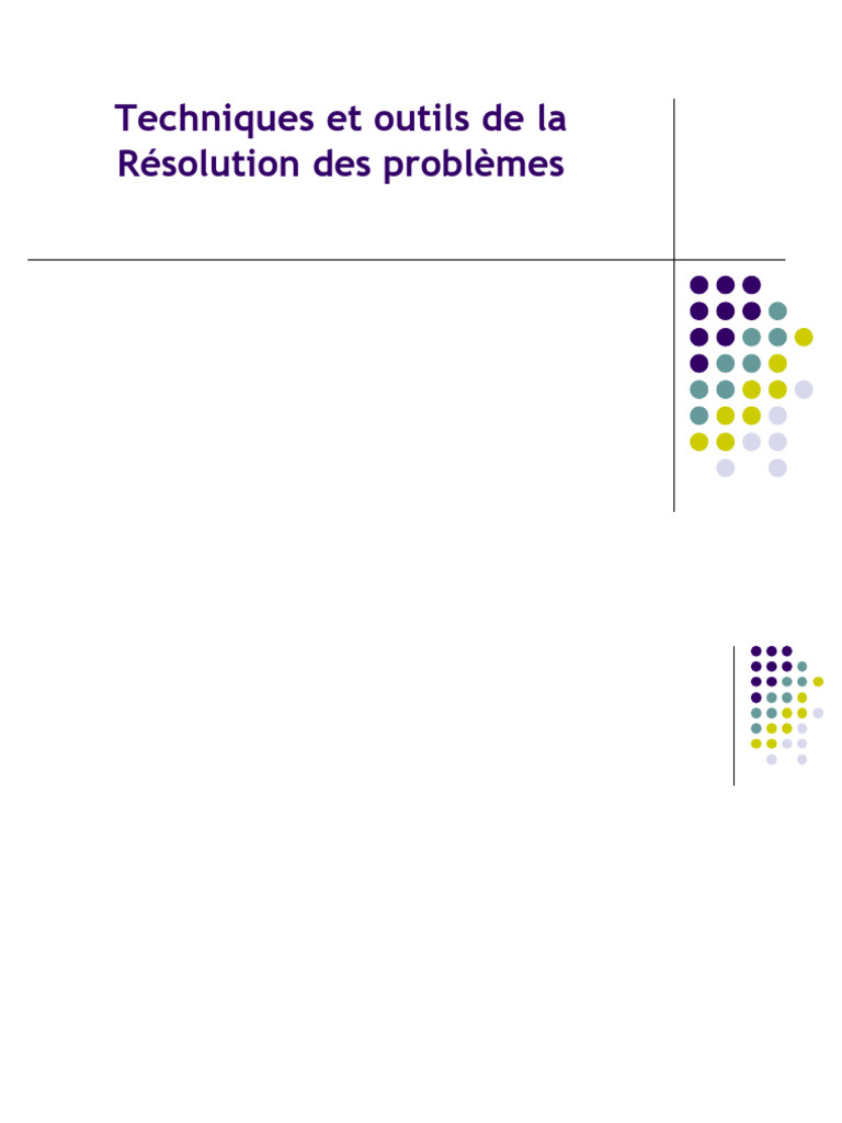 Outils et techniques de résolution de problèmes | PDF | Réflexion