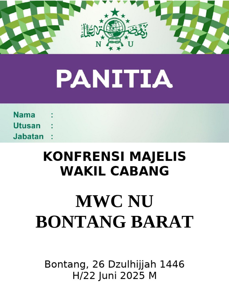Badge Panitia | PDF
