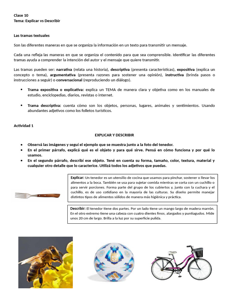 Clase 10 - Explicar Vs Describir | PDF