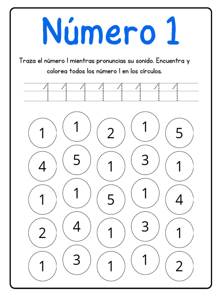 Actividades de Trazado de Números | PDF