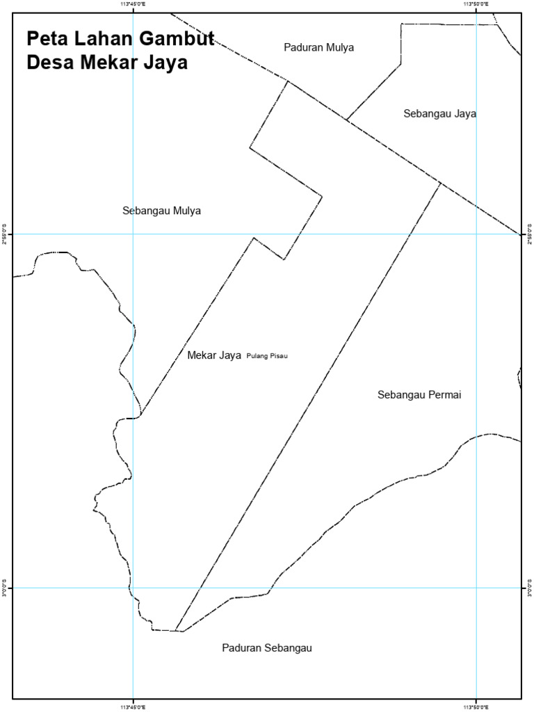 Peta Sebaran Lahan Gambut Kabupaten Pulang Pisau Desa - Anjir Pulang Pisau - Mekar Jaya | PDF
