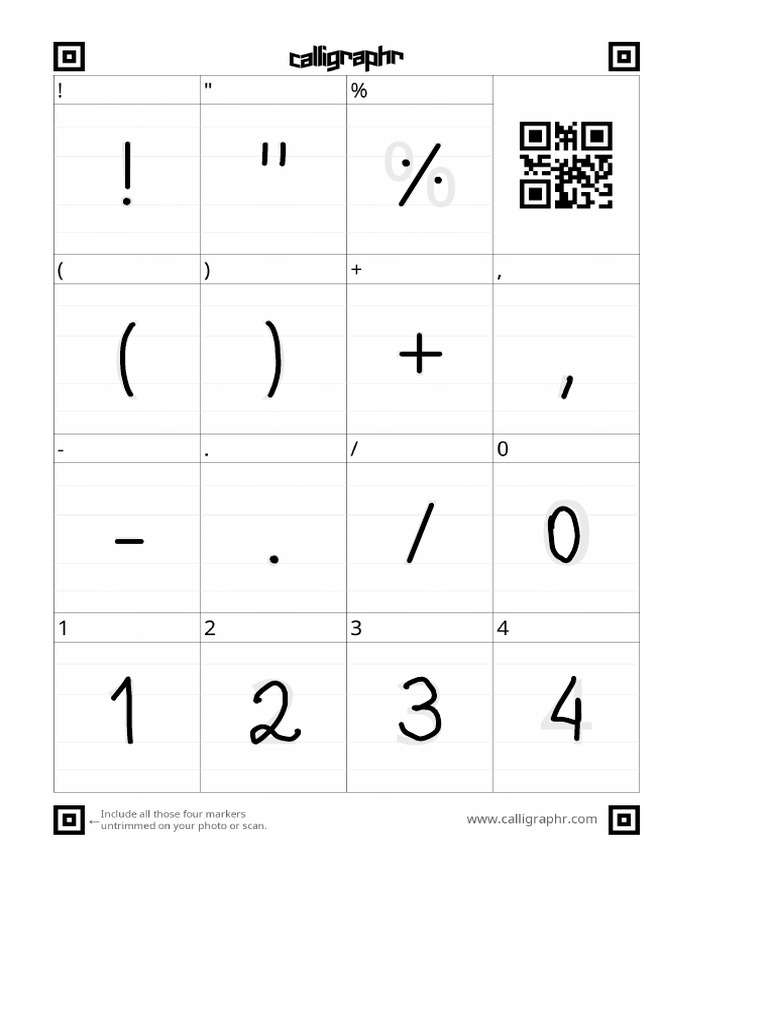 Calligraphr Template | PDF
