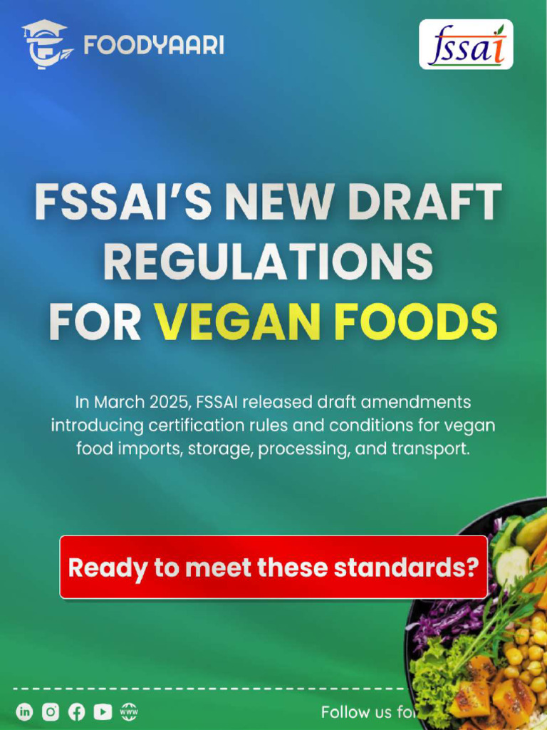 FSSAI Regulations VEGAN Foods | PDF