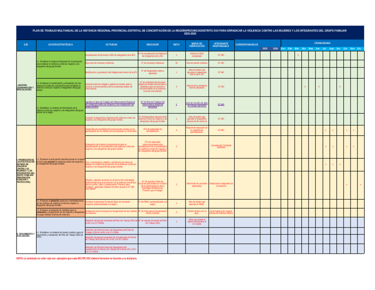Anexo 9. Plan de Trabajo 2025-2026, IRC-IPC-IDC | PDF | La violencia contra las mujeres