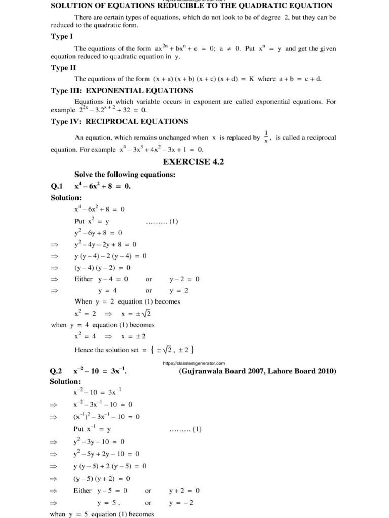Math 11 Exercise 4.2 | PDF