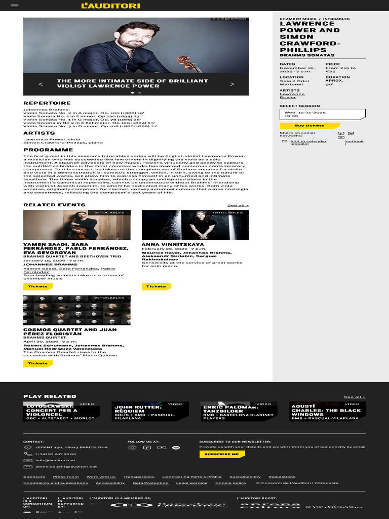 Lawrence Power and Simon Crawford-Phillips at L'Auditori | PDF ...