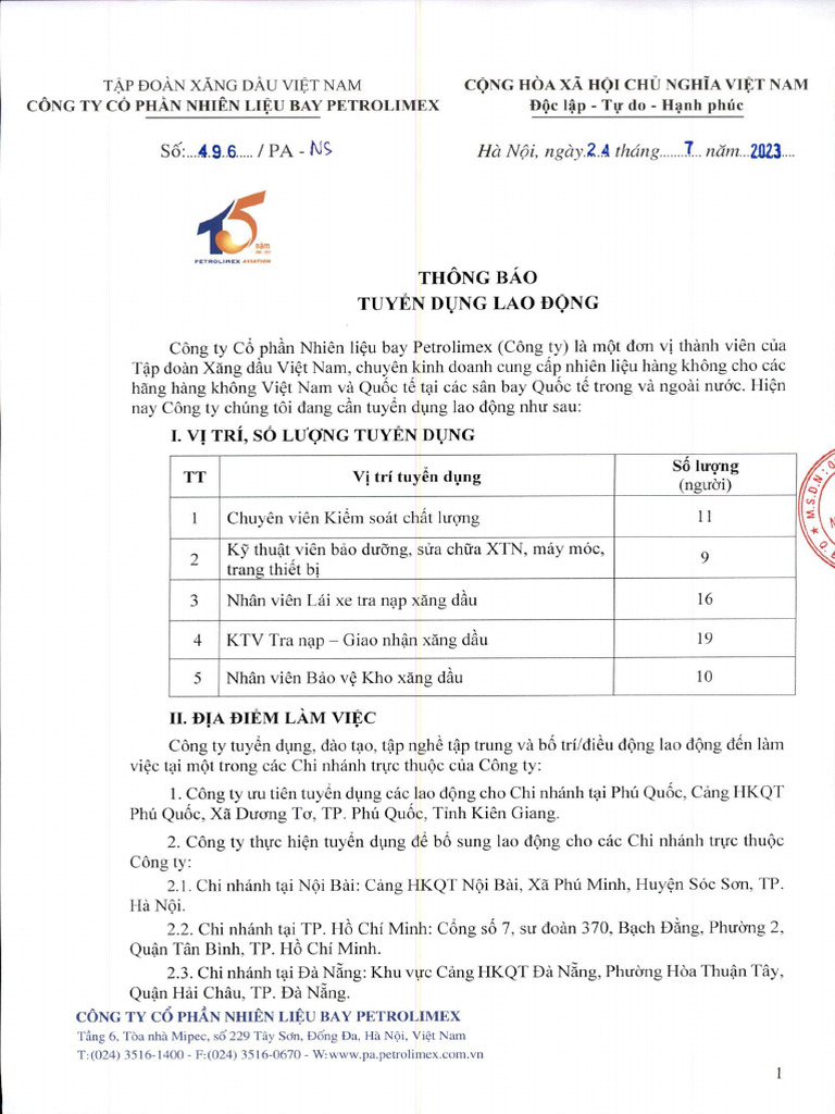 CV 496.PDF Tuyen Dung | PDF