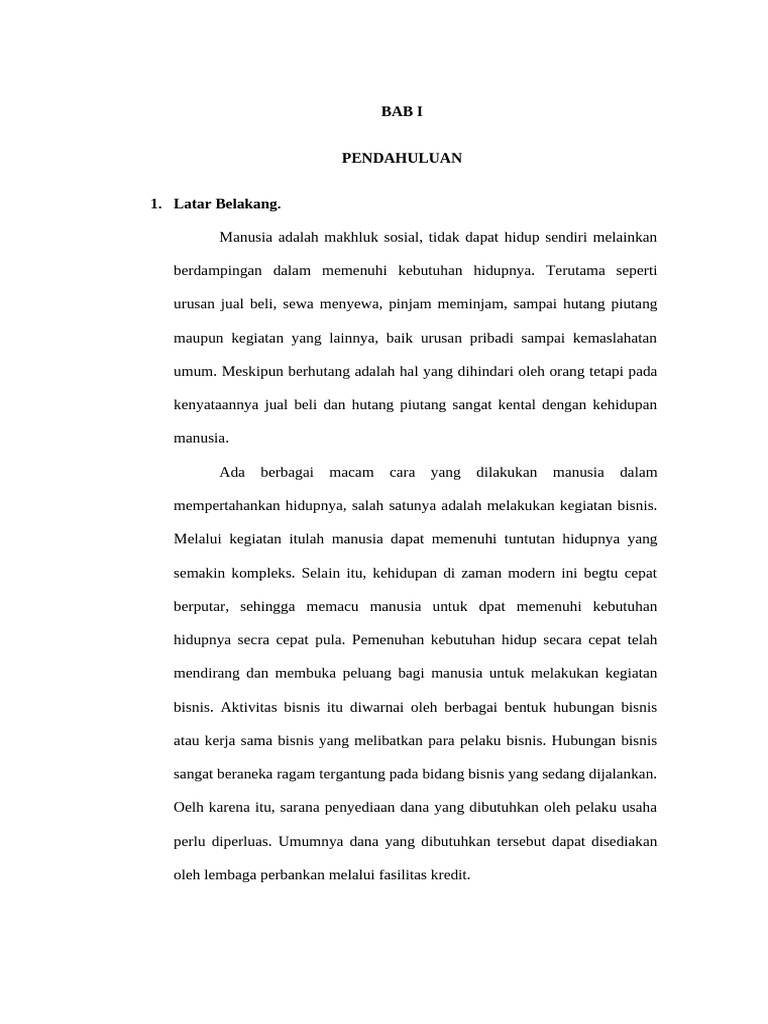 Pelaksanaan Perlindungan Hukum Bagi Perusahan Lembaga Pembiayaan Dalam Hal Perjanjian Pembiayaan ...
