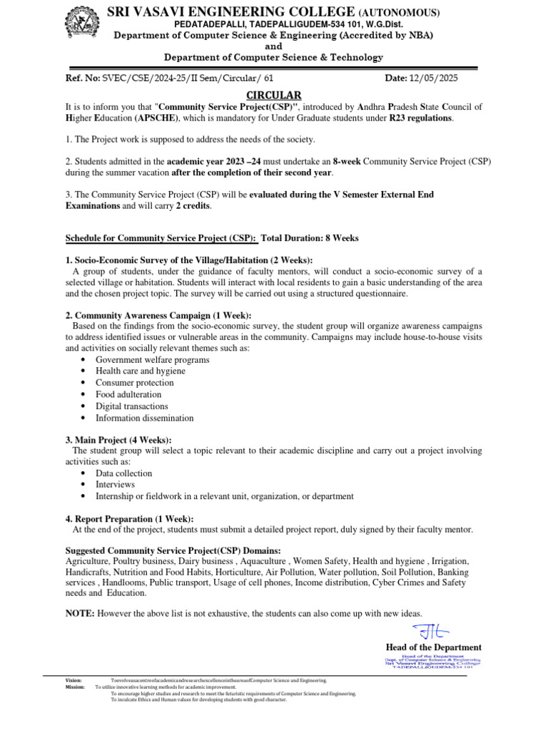 Circular 61 CSP Guidelines 12.05.2025 | PDF