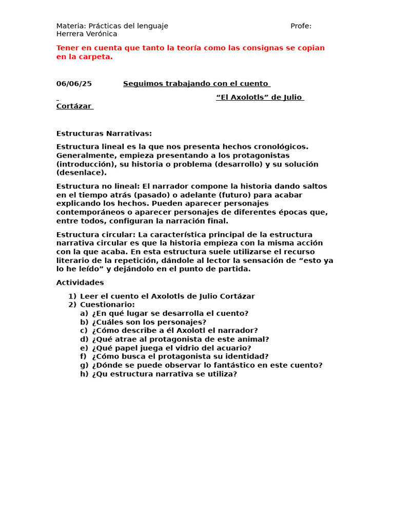 Continuidad Pedagogica de Prácticas Del Lenguaje | PDF