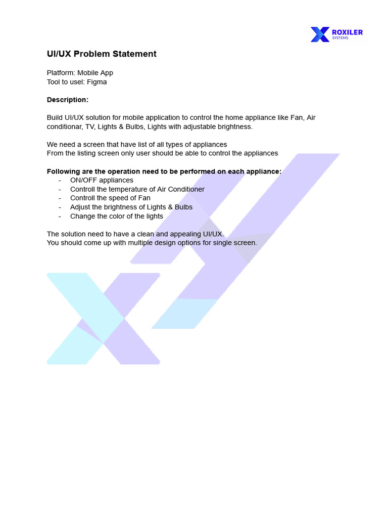 Intern UI - UX Problem Statement | PDF