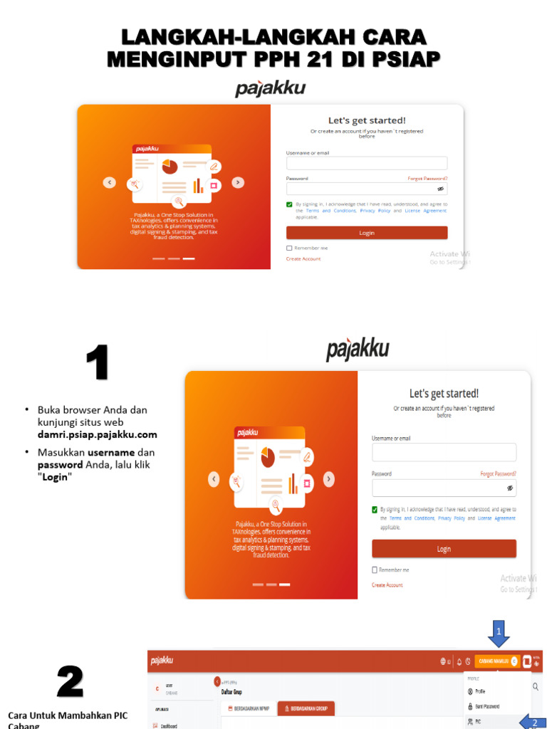 Langkah-Langkah Cara Menginput PPH 21 Di Psiap 2025 | PDF