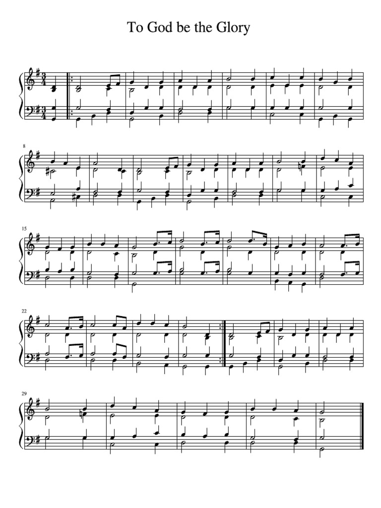 To God Be The Glory | PDF