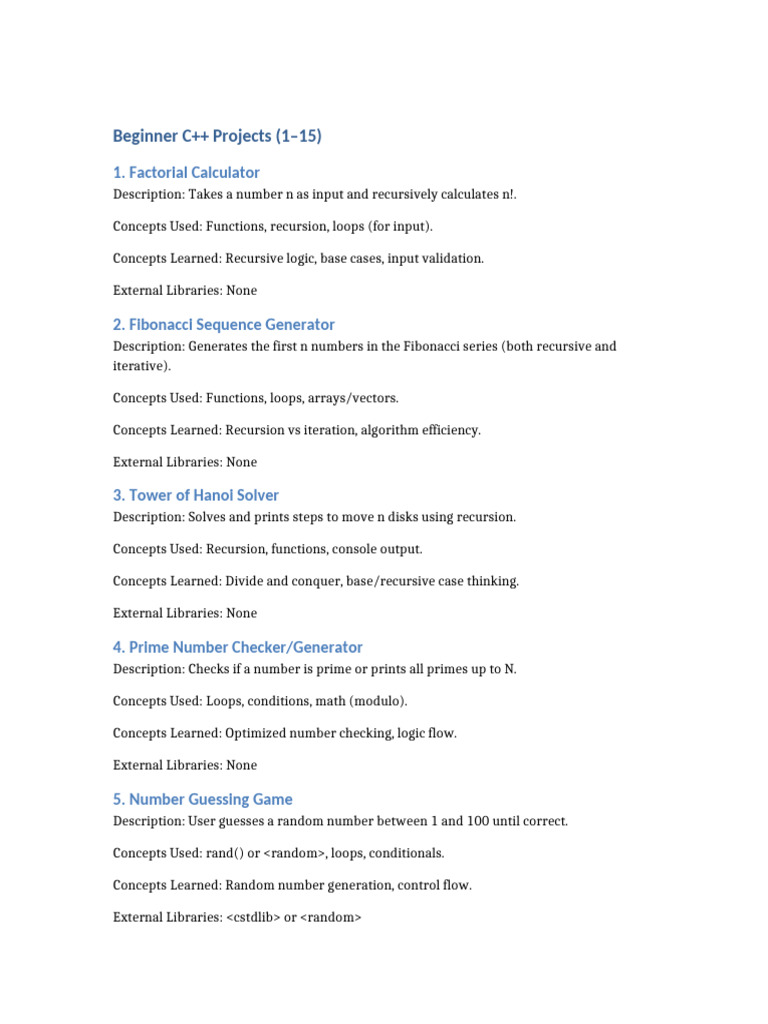 Beginner CPP Projects 1-15 | PDF | Library (Computing) | Queue (Abstract Data Type)