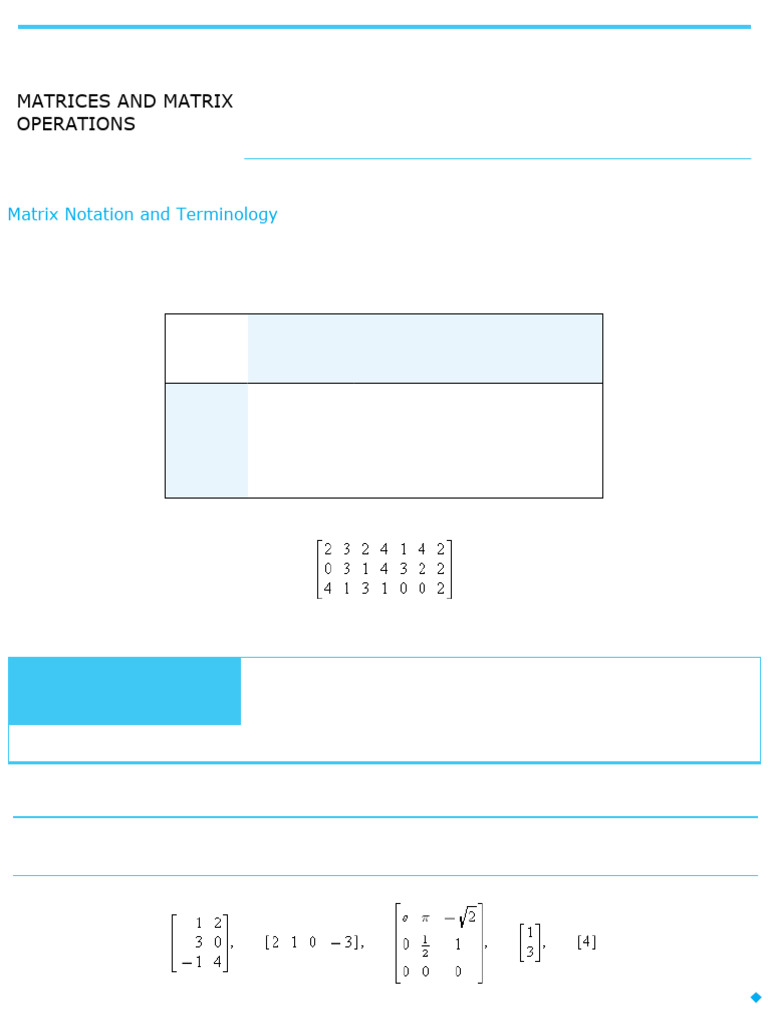 Elementary Linear Algebra - MatrixOperations | PDF | Matrix (Mathematics) | Functions And Mappings