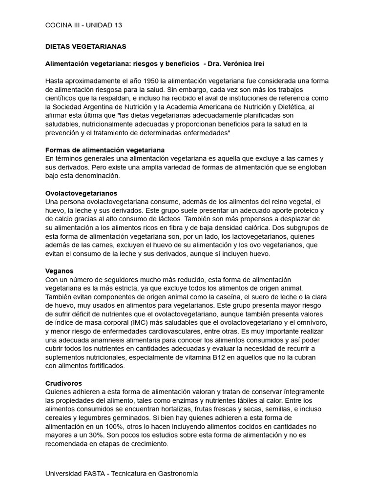 Dietas Vegetarianas | PDF | Vegetarianismo | Veganismo