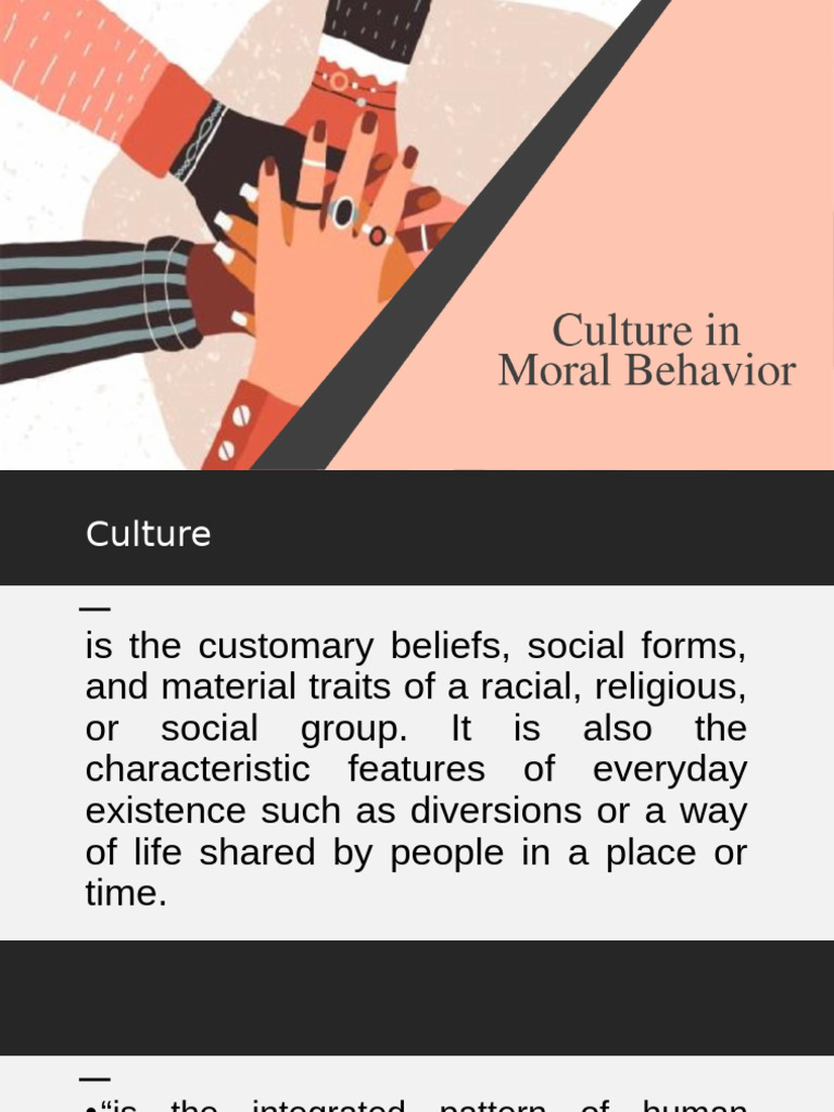 Culture and Its Role in Moral Behavior | PDF | Morality | Virtue