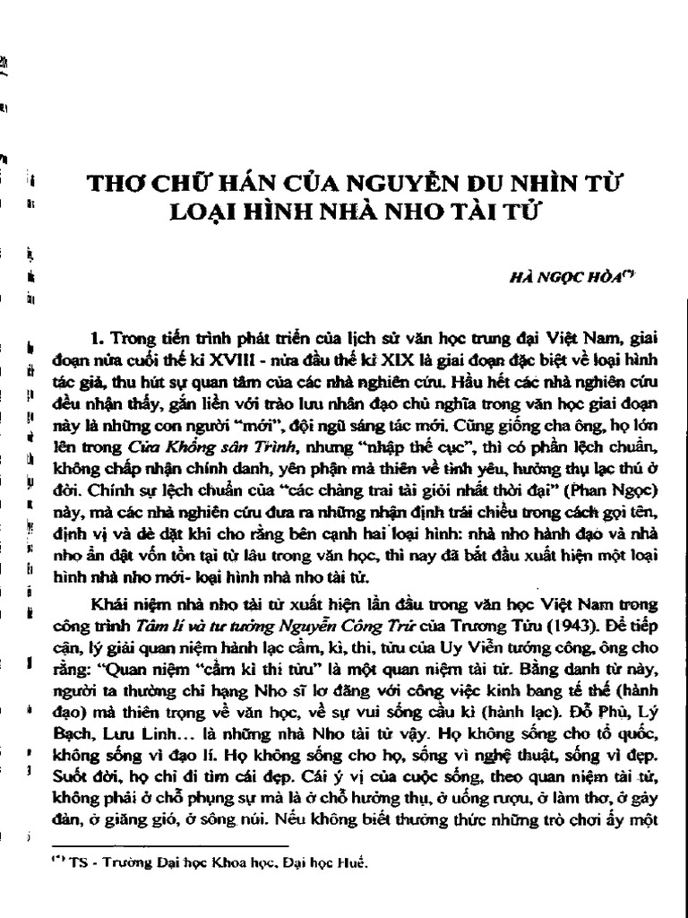 (123doc) Tho Chu Han Cua Nguyen Du Nhin Tu Loai Hinh Nha Nho Tai Tu PDF ...