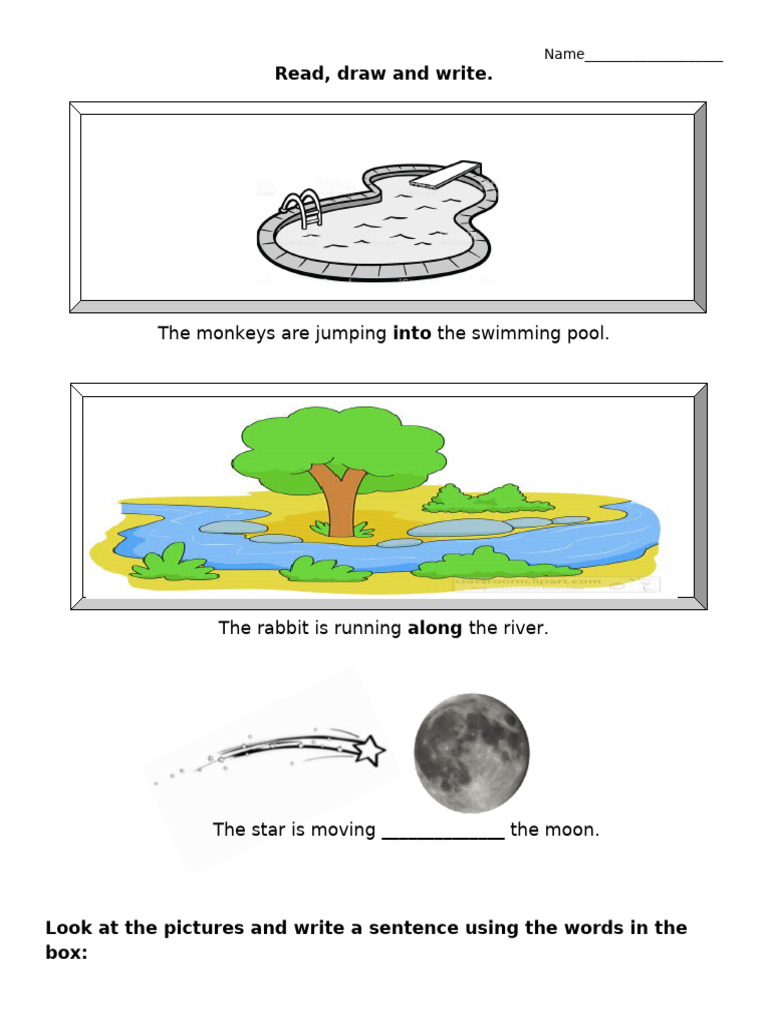 Prepositions Writing FF W34E1 | PDF