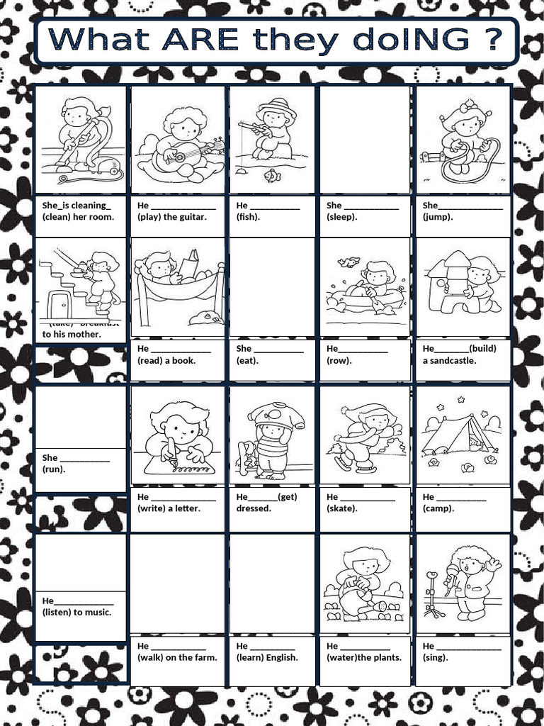 Action Verbs Practice Exercises | PDF